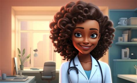 Caricatura De Doctora Negra 670 Doctor Para Colorear Fotografías De