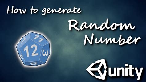 Unity How To Generate Random Number C Youtube