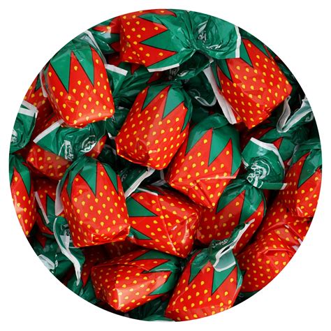Strawberry Candy 1 Pound Approx 75 Pcs Strawberry Bon Bons Hard