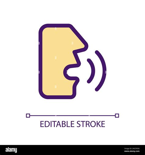 Speech Recognition Pixel Perfect Rgb Color Ui Icon Stock Vector Image And Art Alamy