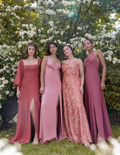 Bridesmaid Dresses Pink Shades Pink Summer Bridesmaid Satin Dress
