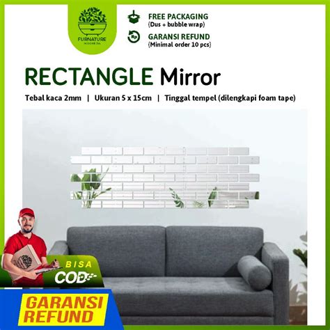 Jual 10 Pcs Kaca Cermin Bata 5x15cm Shopee Indonesia