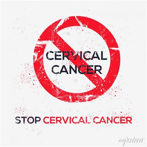 Warning Sign Cervical Cancer Vector Illustration • Wall Stickers