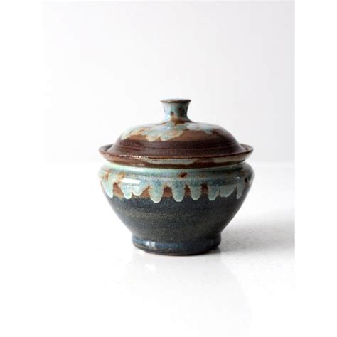 Vintage Handmade Pottery Bowl With Lid Chairish
