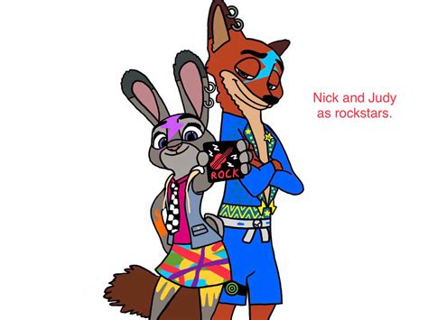 Rocker Nick Wilde And Judy Hopps By Spencercicotte On Deviantart