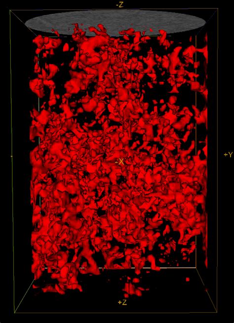 3d Isosurface Image Visualization Of The Air Filled Pores Taken By