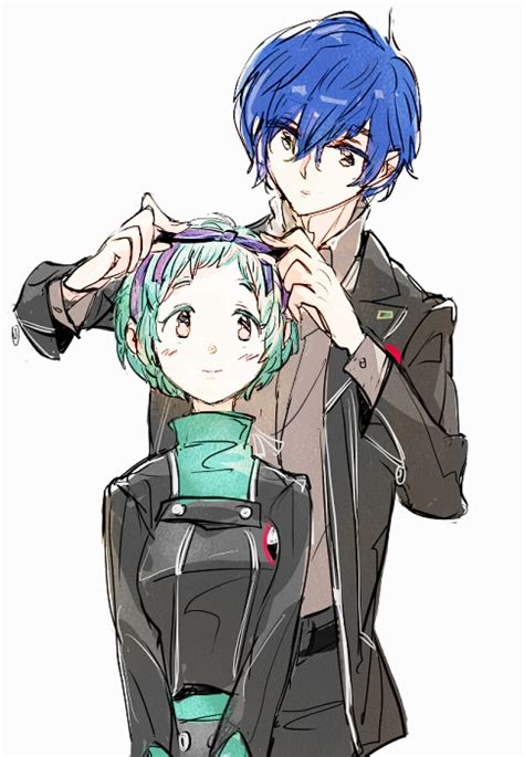 Yuuki Makoto And Yamagishi Fuuka Persona And 1 More Drawn By Sutei