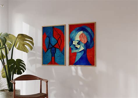 Circle Of Willis Art Picasso Style Anatomy Art Poster Brain Etsy