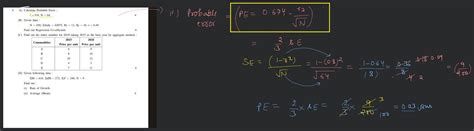 5 A Calculate Probable Error T08n644b Given Data N450Σd