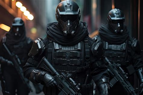 Premium Ai Image Special Forces Of The Future Group Of Soldiers In