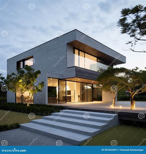 Modern House Design In A Simple Modern Exterior In The Style Of Dark