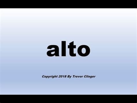 What Does Alto Mean In English Spanish To English Translation Youtube
