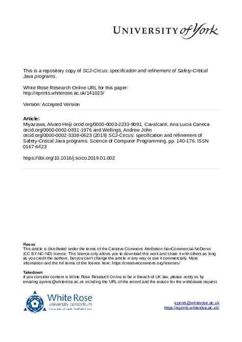 Pdf Specification And Refinement Of Safety Critical Java Programs