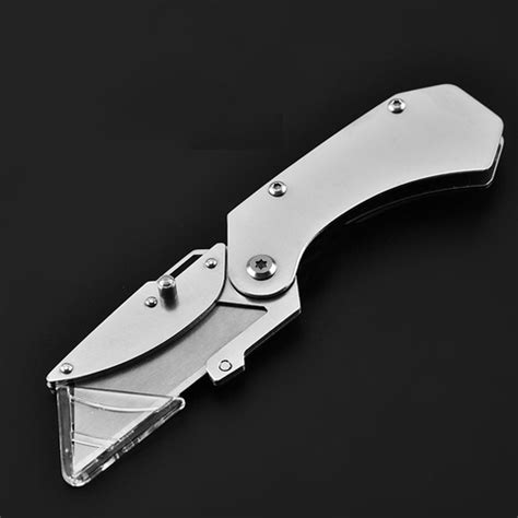 Buy Stainless Steel Blade Safety Utility Knife Folding Pocket Paper