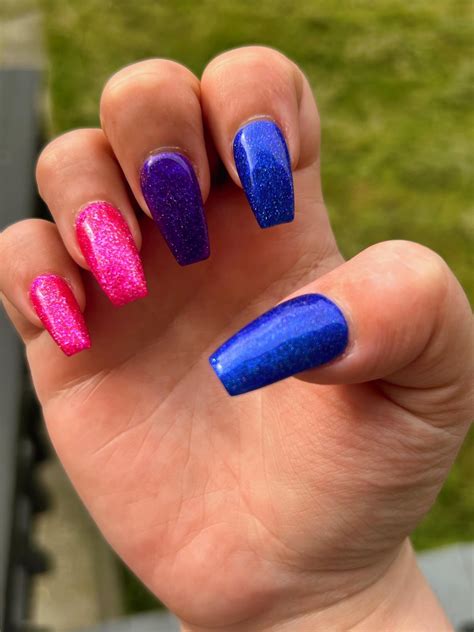 I Got The Bi Flag Colors For Pride Month 🏳️‍🌈 R Nails