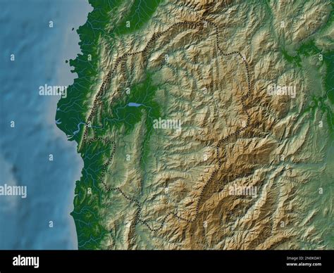 Abra Province Of Philippines Colored Elevation Map With Lakes And
