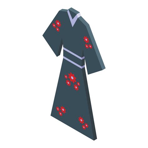 Lady Kimono Icon Isometric Vector Woman Japan 20266968 Vector Art At