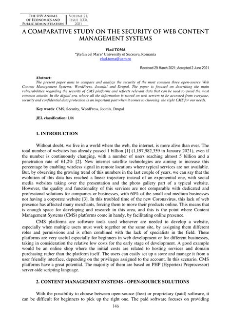 Pdf A Comparative Study On The Security Of Web Content Management Systems