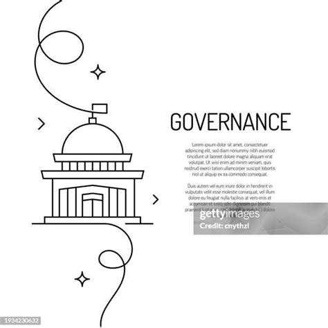 Continuous Line Drawing Of Governance Icon Hand Drawn Symbol Vector