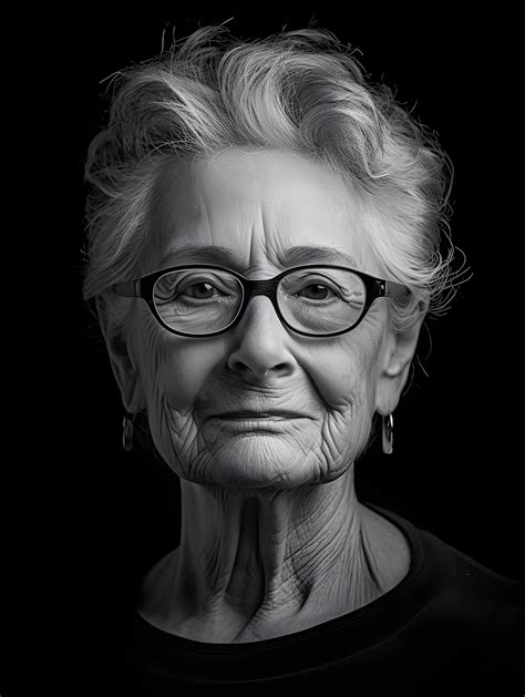 Download Grandma Grandmother Black And White Royalty Free Stock