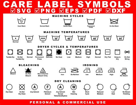 Laundry Symbol Svg Dxf Eps Png Pdf Cloth Care Symbol Svg Washing
