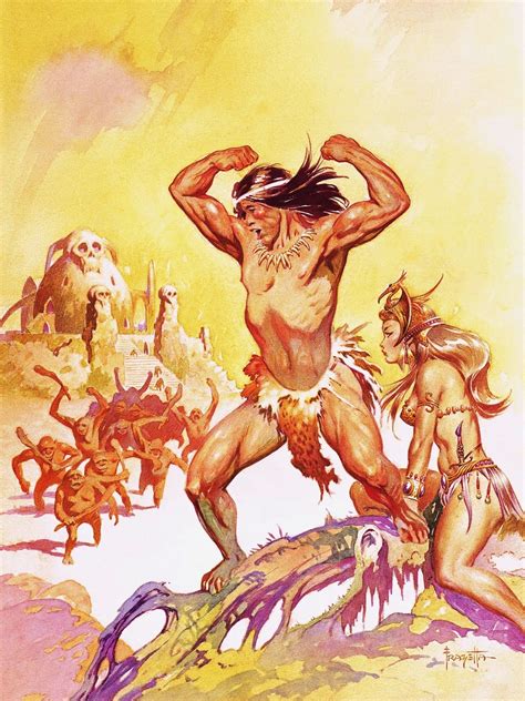 Capns Comics Tarzan Again Invincible By Frank Frazetta