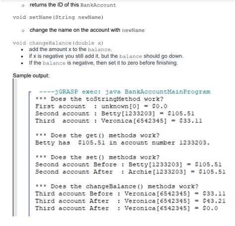 Solved Write A Class Called Bankaccount With The Following