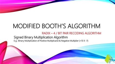 Modified Booths Algorithm Part 1 Pptx