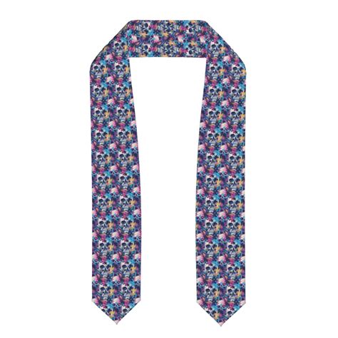 Kdxio Cool Skull Colorful Graduation Stole Class Graduation Sash