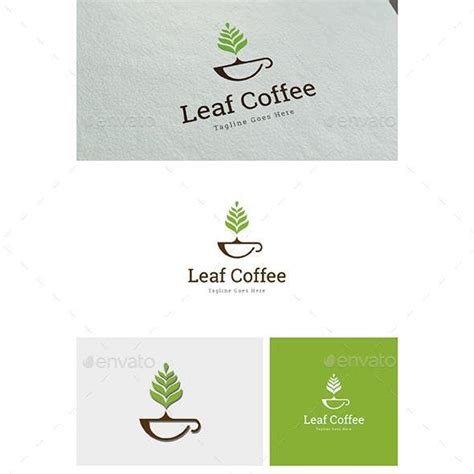 Leaf Coffee Logo Template Coffee Logo Logo Design Coffee Logo Templates