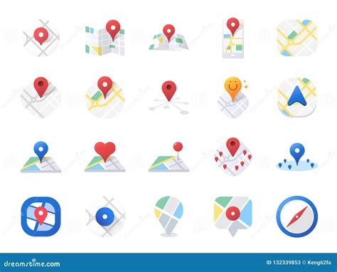 Map Icon Set Included The Icons As Location Area Navigation