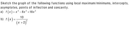 solved sketch the graph of the following functions using