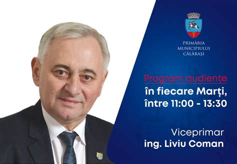 Program De Audiențe Primăria Municipiului Călărași