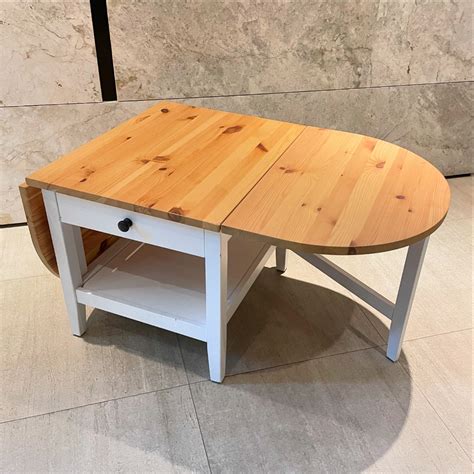 絕版品北歐loft風格ikea宜家arkelstorp咖啡桌折疊桌實木餐桌工作桌松木白色二手八成新特5500 蝦皮購物
