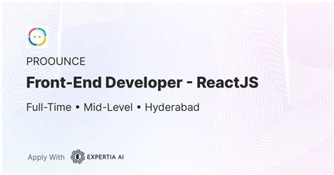 Front End Developer Reactjs Job Hyderabad Mid Level