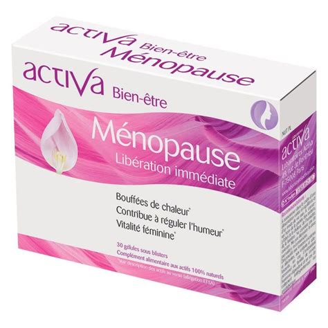 Activa Well Being Menopause Immediate Release 30 Capsules Easypara