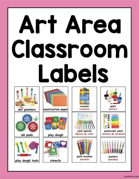 Art Area Classroom Labels Classroom Labels Classroom Art Area