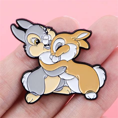 Bambi ‘thumper And Miss Bunny Enamel Pin Distinct Pins