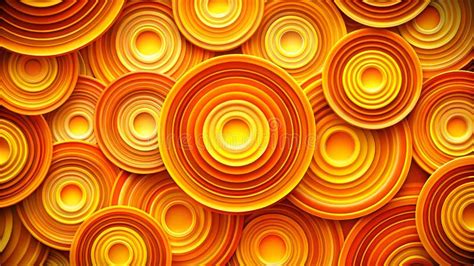 Abstract Orange And Yellow Concentric Circles Design Stock Illustration Illustration Of Trendy