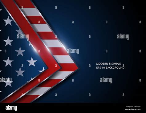 Luxurious Abstract Triangles Background With Usa Insignia Vector