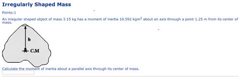 Solved Irregularly Shaped Masspoints 1an Irregular Shaped