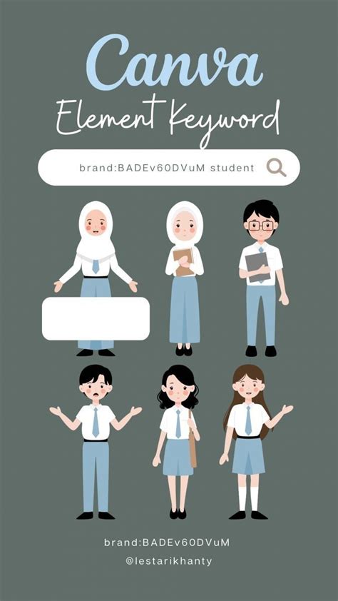 Canva Element Keyword For Indonesian Middle School Student Cartoon