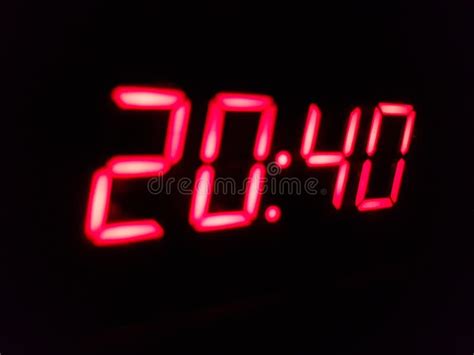 A Digital Clock Face Showing The Time Stock Illustration