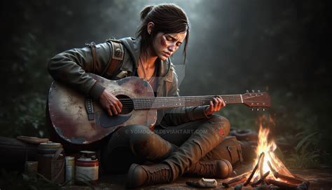 Ellie Tlou Playing Guitar 01 By Yomogun On Deviantart