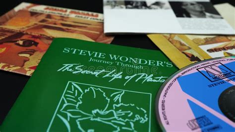 Cd And Artwork By American Singer Songwriter Stevie Wonder Virtually