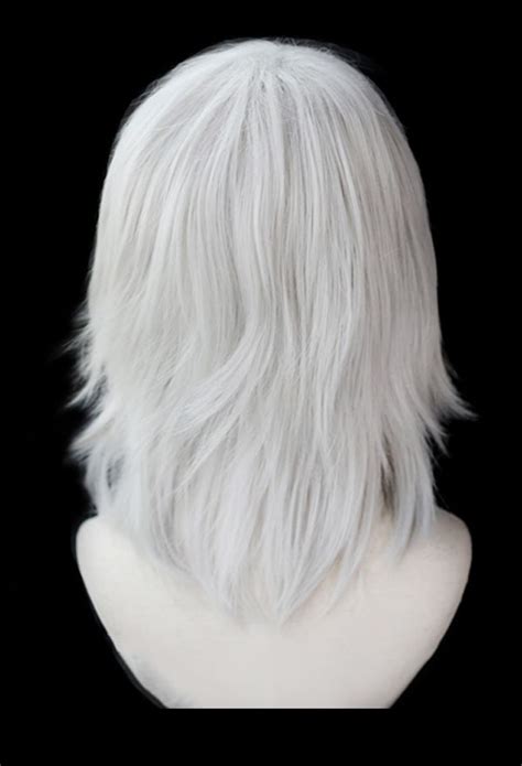 Kny Uzui Short Silver White Cosplay Wig Hair Styles Long Hair Styles