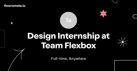 Hiring Full Time Design Internship At Team Flexbox