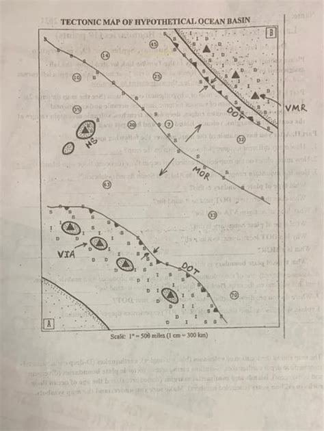 Solved Part I Examine The Tectonic Map Of A Hypothetical