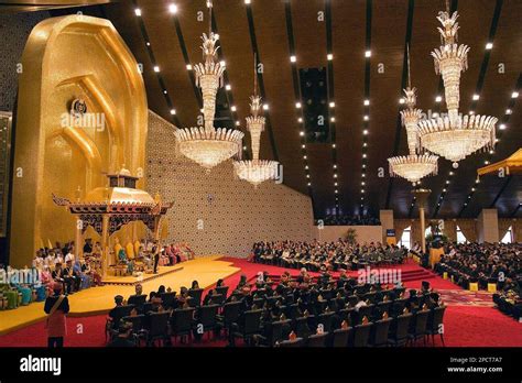 A General View Of The Bruneian Sultan Hassanal Bolkiahs Throne Hall At