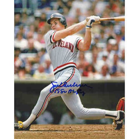 Joe Charboneau Signed Indians Swinging Grey Jersey Action 8×10 Photo W1980 Al Roy Schwartz